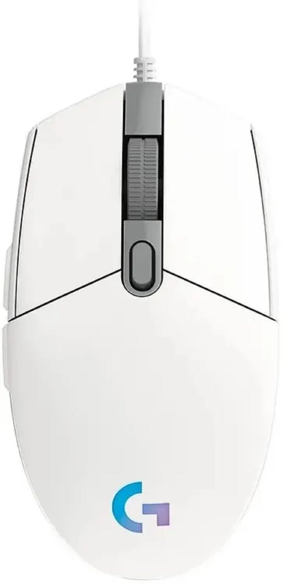 Мышка проводная LOGITECH USB OPTICAL G102 LIGHTSY WHITE 910-005809