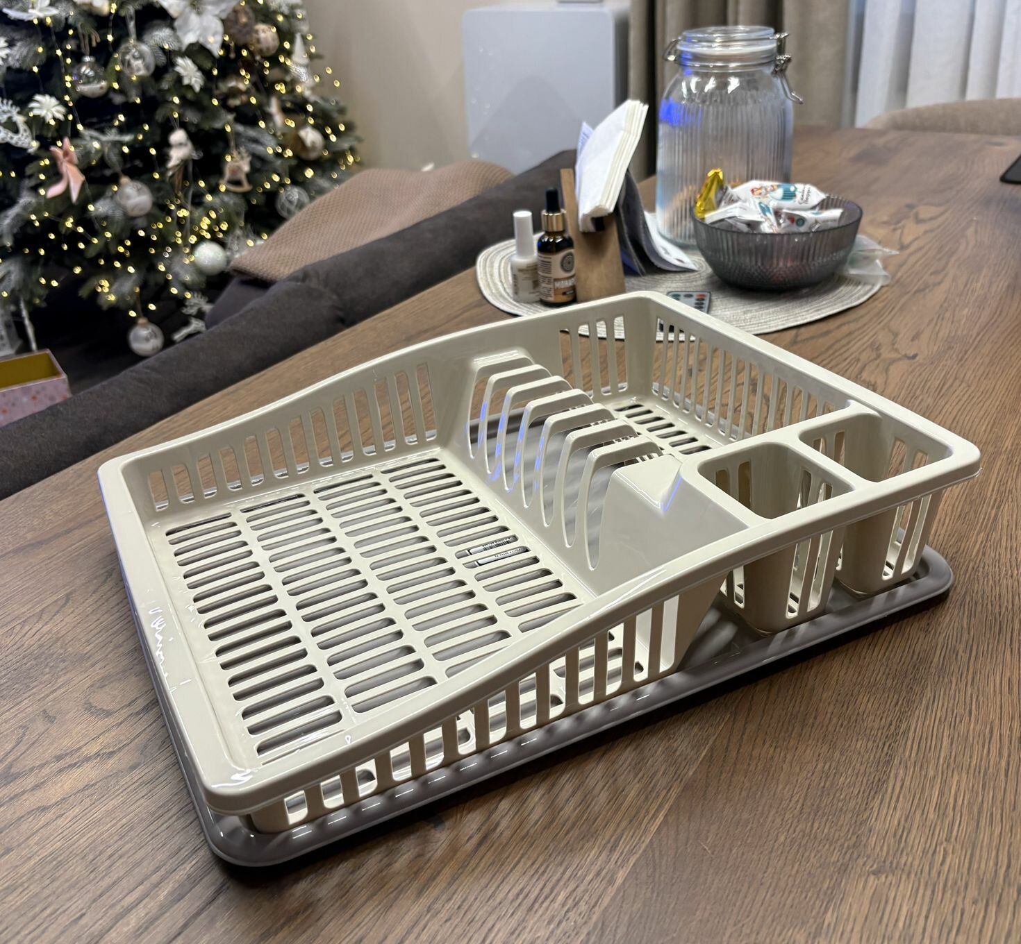 Сушка для посуды DD Style Степ 380x300, слоновая кость