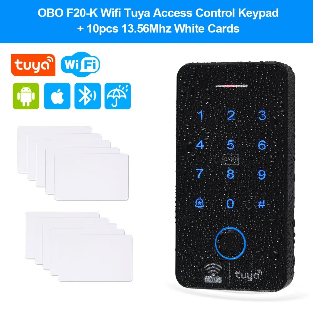 Tuya F20-K WIFI контроллер доступа с 10 картами