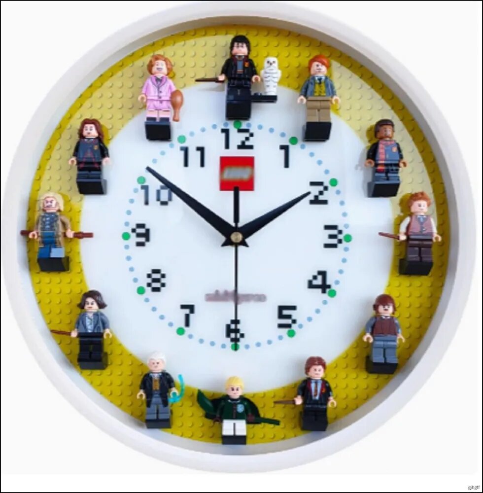 Настенные часы Harry Potter LEGO 30х30 см, Кварцевые, Пластиковый корпус, Для детской
