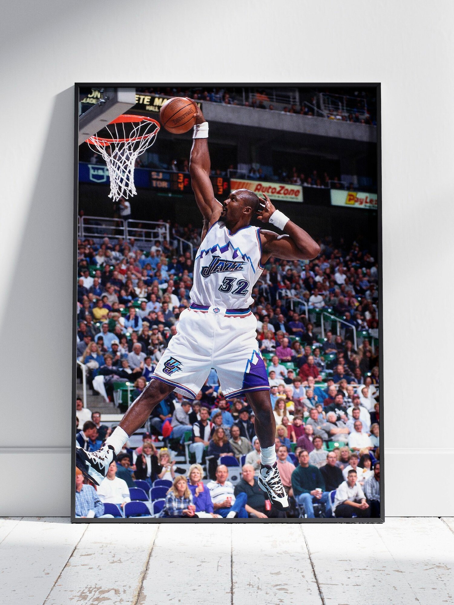 Плакат на стену для интерьера Легенды Баскетбола (Карл Мэлоун - Karl Malone 4) - Постер по спорту и физической активности формата A4 (21x30 см)