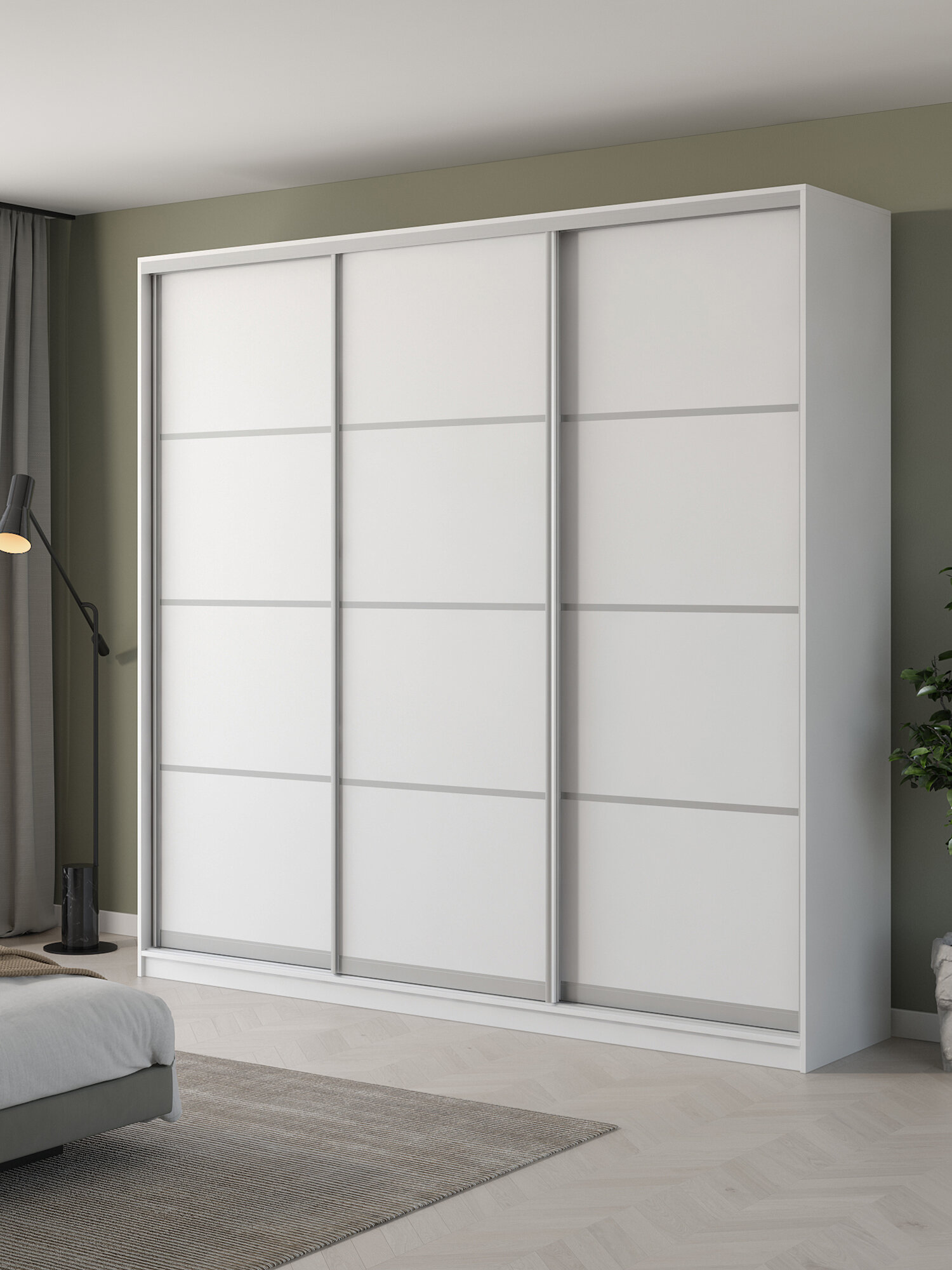 Шкаф купе Матэрна белый глухой 230х50х240 см