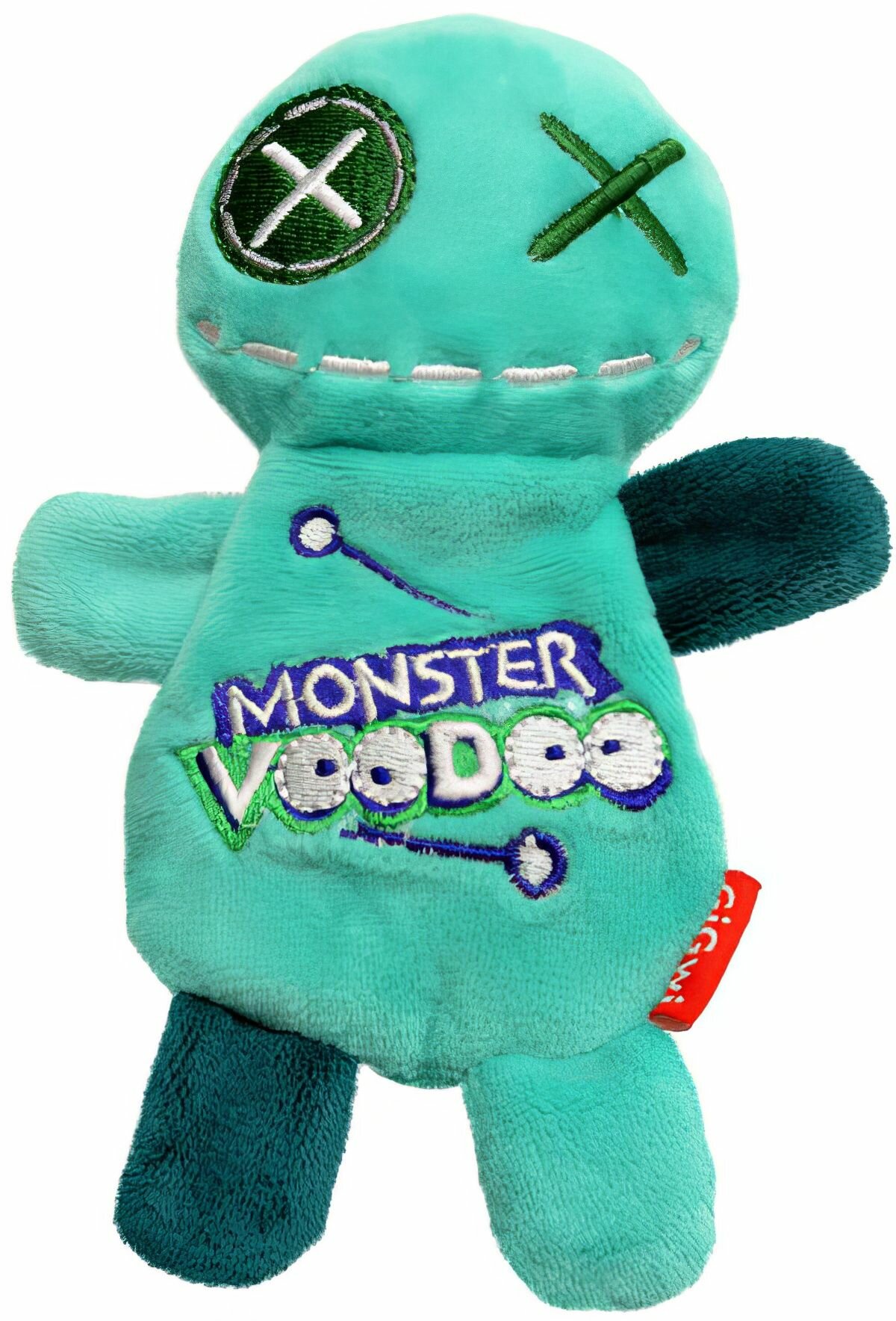 Игрушка для собак Кукла Вуду зелёная со сменной пищалкой 17,5см, серия MONSTER VOODOO, GiGwi