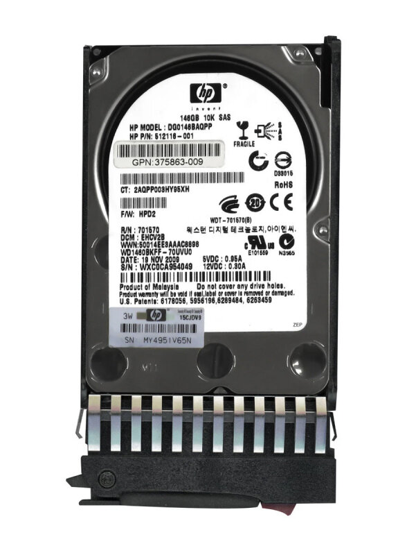 Жесткий диск HP 146Gb 10000 SAS 2.5" HDD DG0146BAQPP