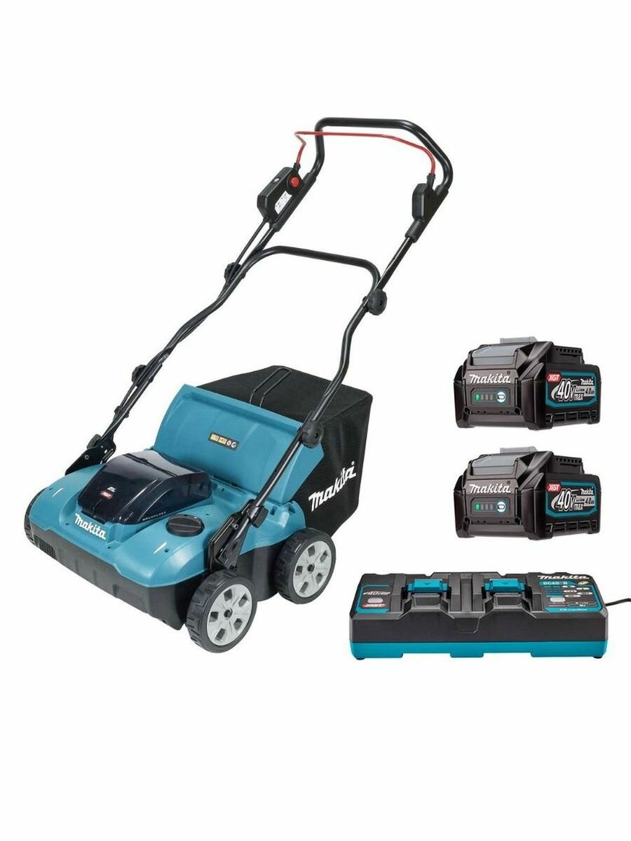 Скарификатор-аэратор Makita UV001GU201 40В XGT, 1700Вт, 38см (2АКБ 4Ач, З/У)