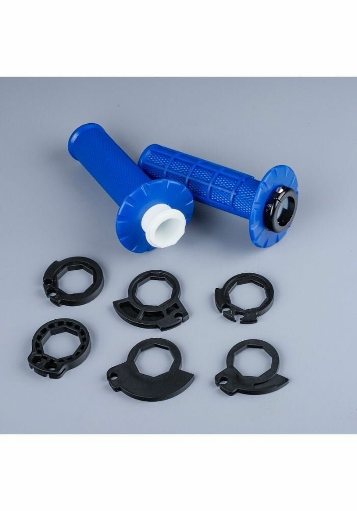 Грипсы (ручки руля) Lock-on, для SX SXF EXC TC TE KXF CRF YZF WR YZ RM RBIS BSE KAYO SSR TTR XR мотокросса и эндуро , мотоциклетные универсальные(синий)