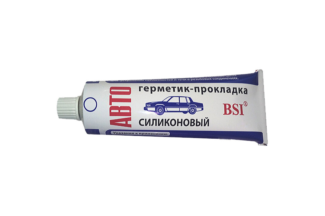 Герметик-прокладка автомобильный (силиконовый, белый) (180гр.) (Завод, Россия)