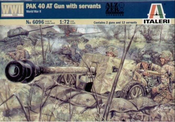 Немецкая пушка PAK 40 c расчетом (1/72) Italeri 6096