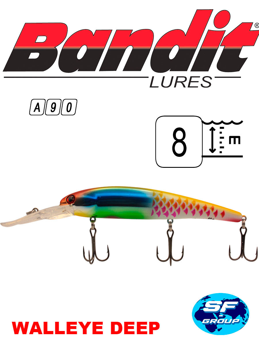 Воблер Bandit Deep Walley 12 см 17,5 гр заглубление 8м #A90