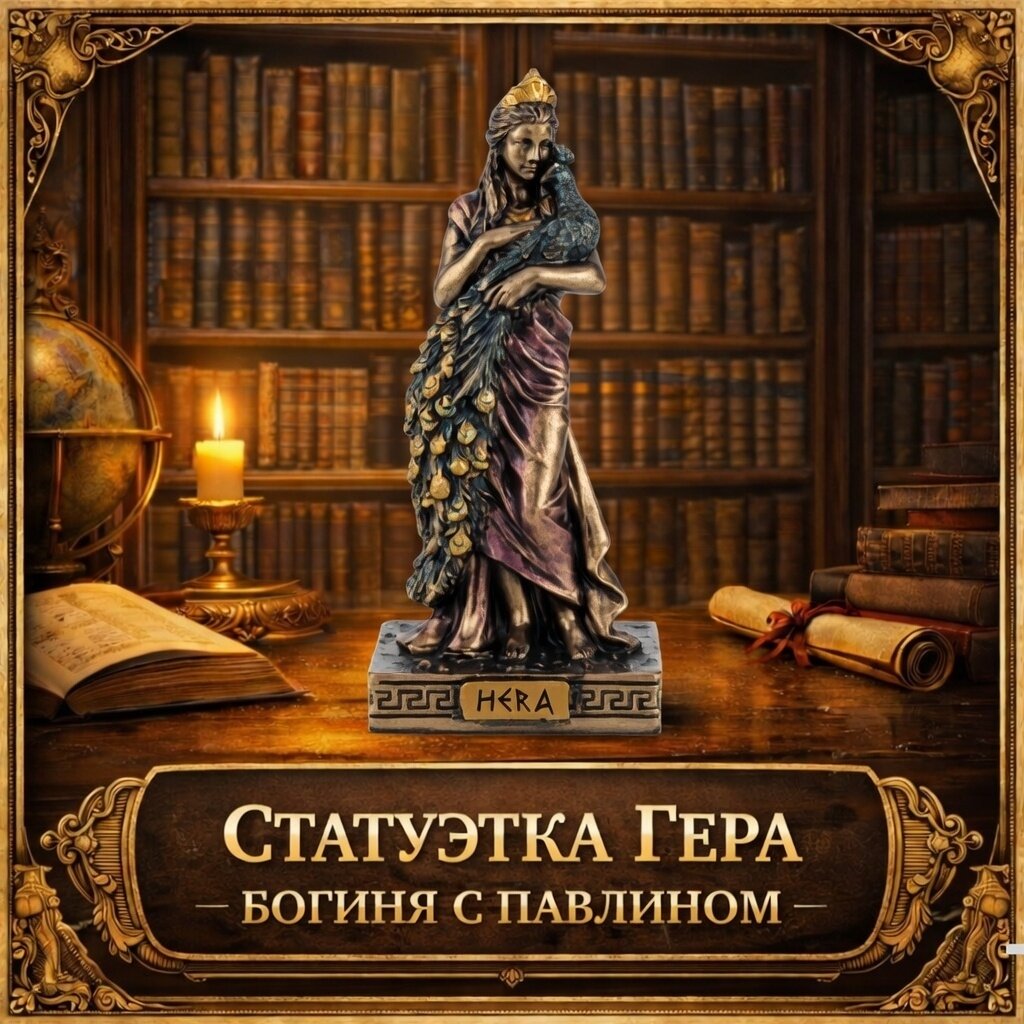 Статуэтка Богиня Гера с павлином
