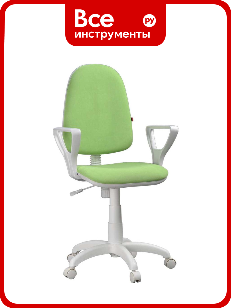 Престиж+ кресло пластик WH Ткань Candy green г/п 140 ПВМ PL 600 гольф ролик белый Фабрикант X1507807 4610097304040