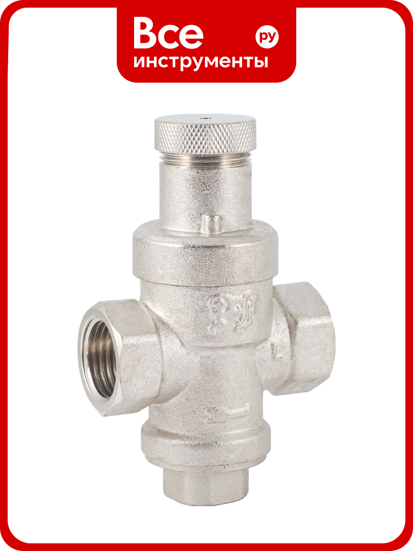 Редуктор давления PROFACTOR STRONG поршневой 1/2" PF PRV 255, из латуни, подключение для воды и гликолевой смеси