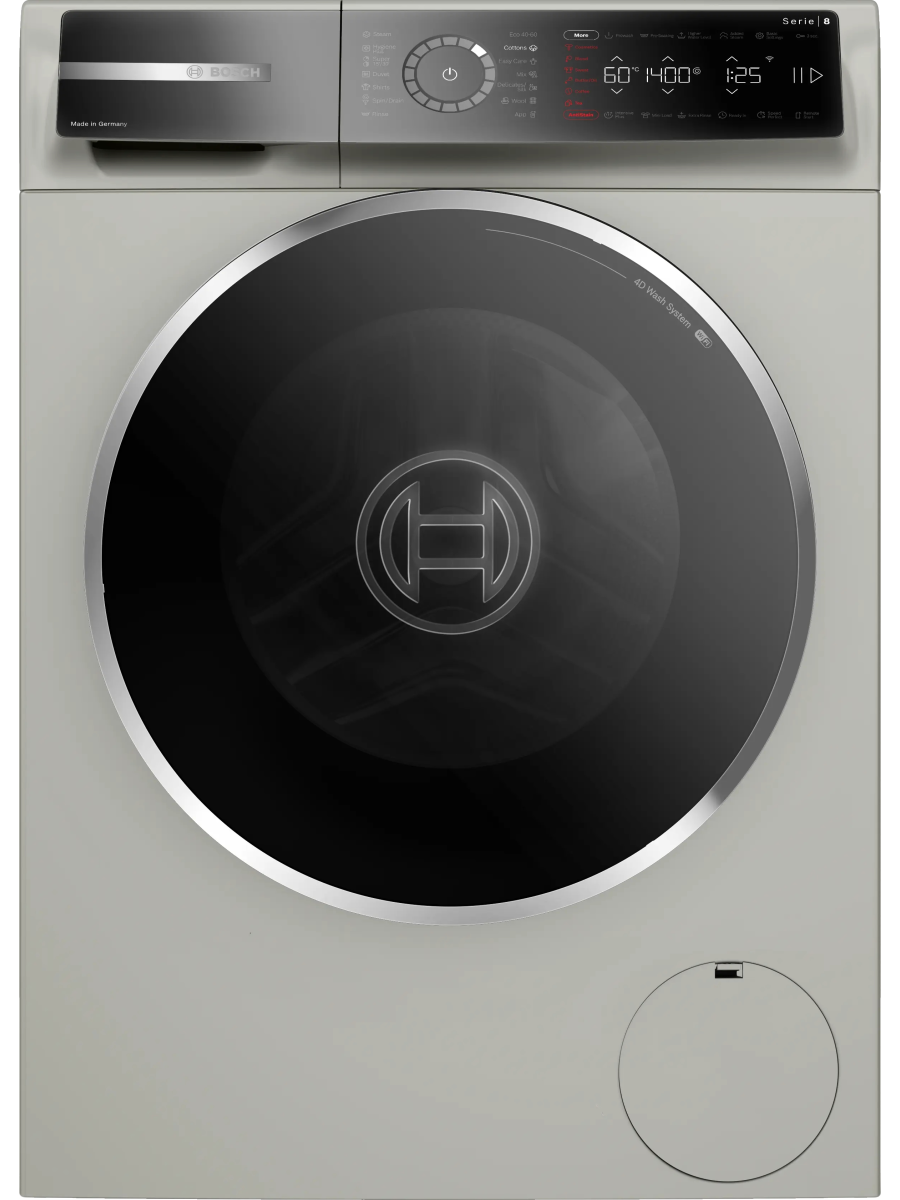 Стиральная машина Bosch Serie 8 WGB2441XME пан. англ. кл: A фронтальная, макс. загрузка:9кг серый