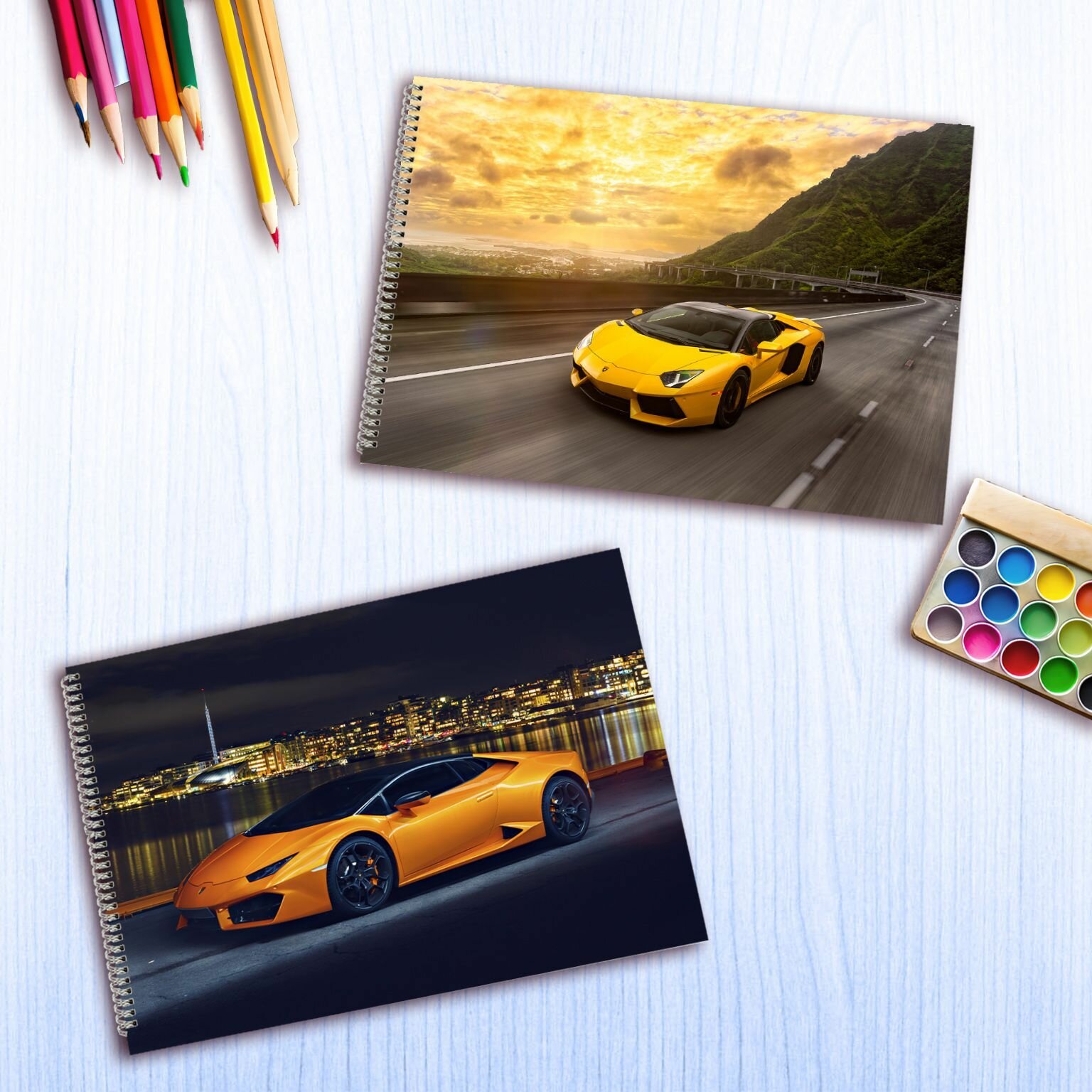 Альбомы для рисования Автомобили Lamborghini