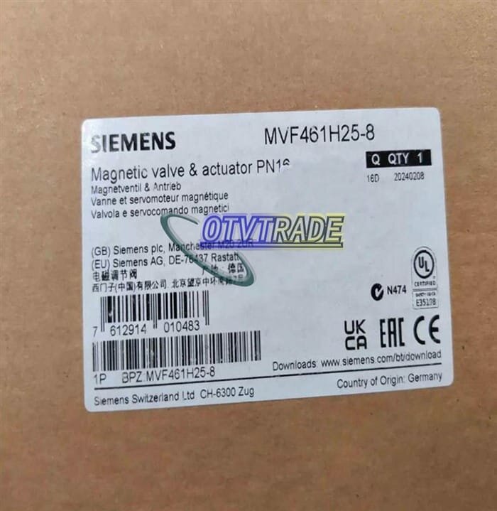 Модуль SIEMENS ELECTROMAGNETIC REGULATING VALVE MVF461H25-8