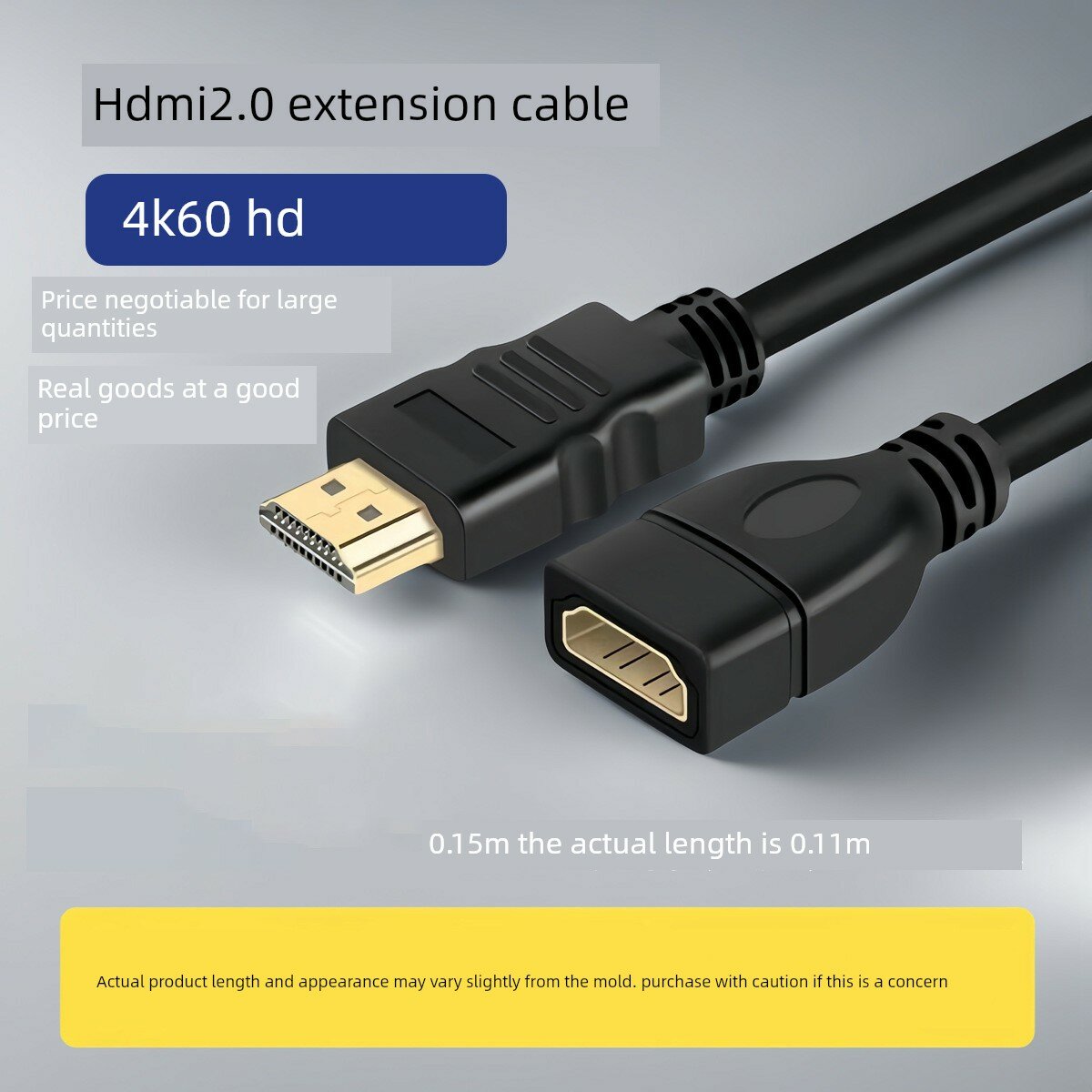 Кабель-удлинитель HDMI для телевизора, версия 2.1, высококачественный кабель (штекер-гнездо), для мониторов и