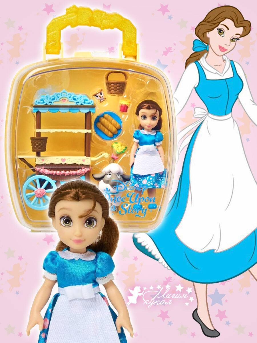 Фигурка Игровой набор с мини куклой Белль Дисней серия Once Upon a Story
