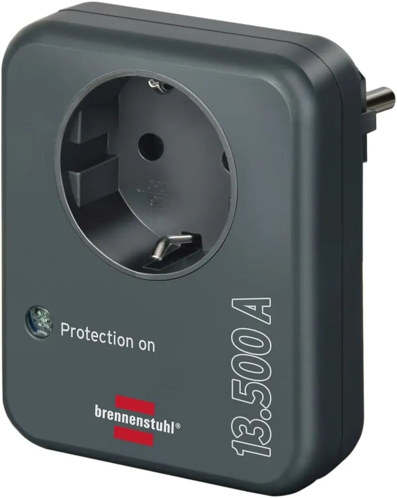 Brennenstuhl Сетевой фильтр Eco Line 13 500A, 1 розетка, защита от перенапряжения,