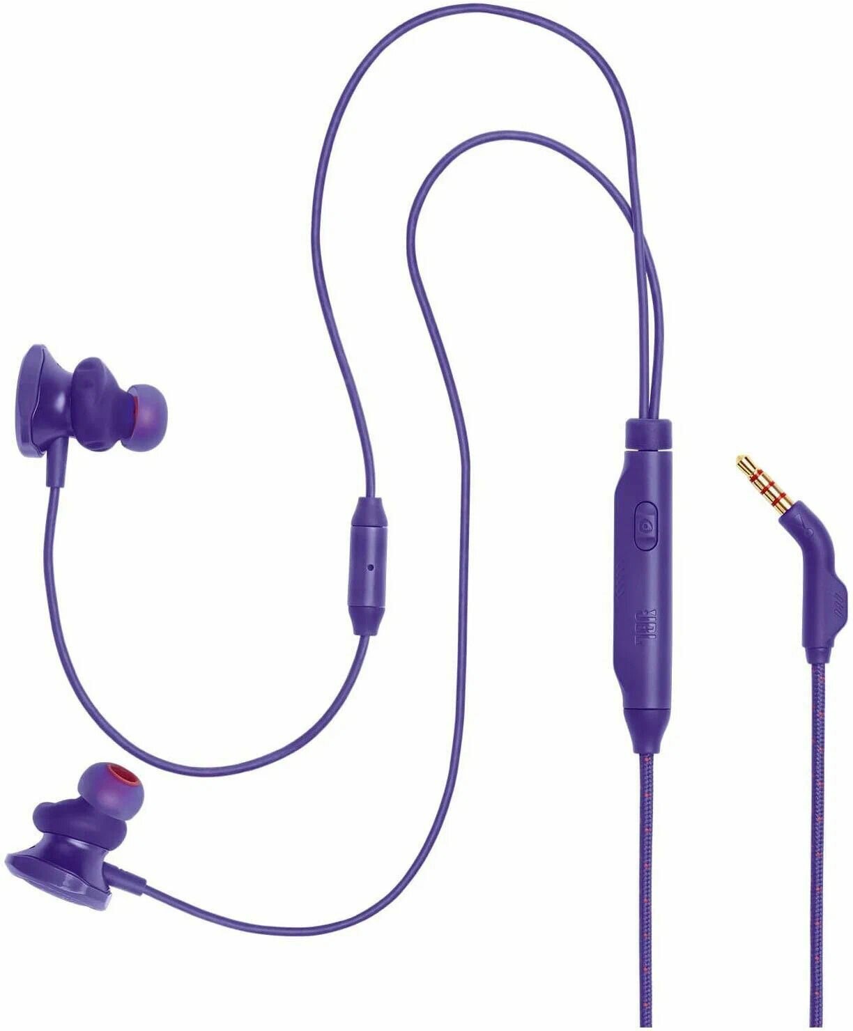 Игровые наушники JBL Quantum 50, mini jack 3.5 mm, Purple