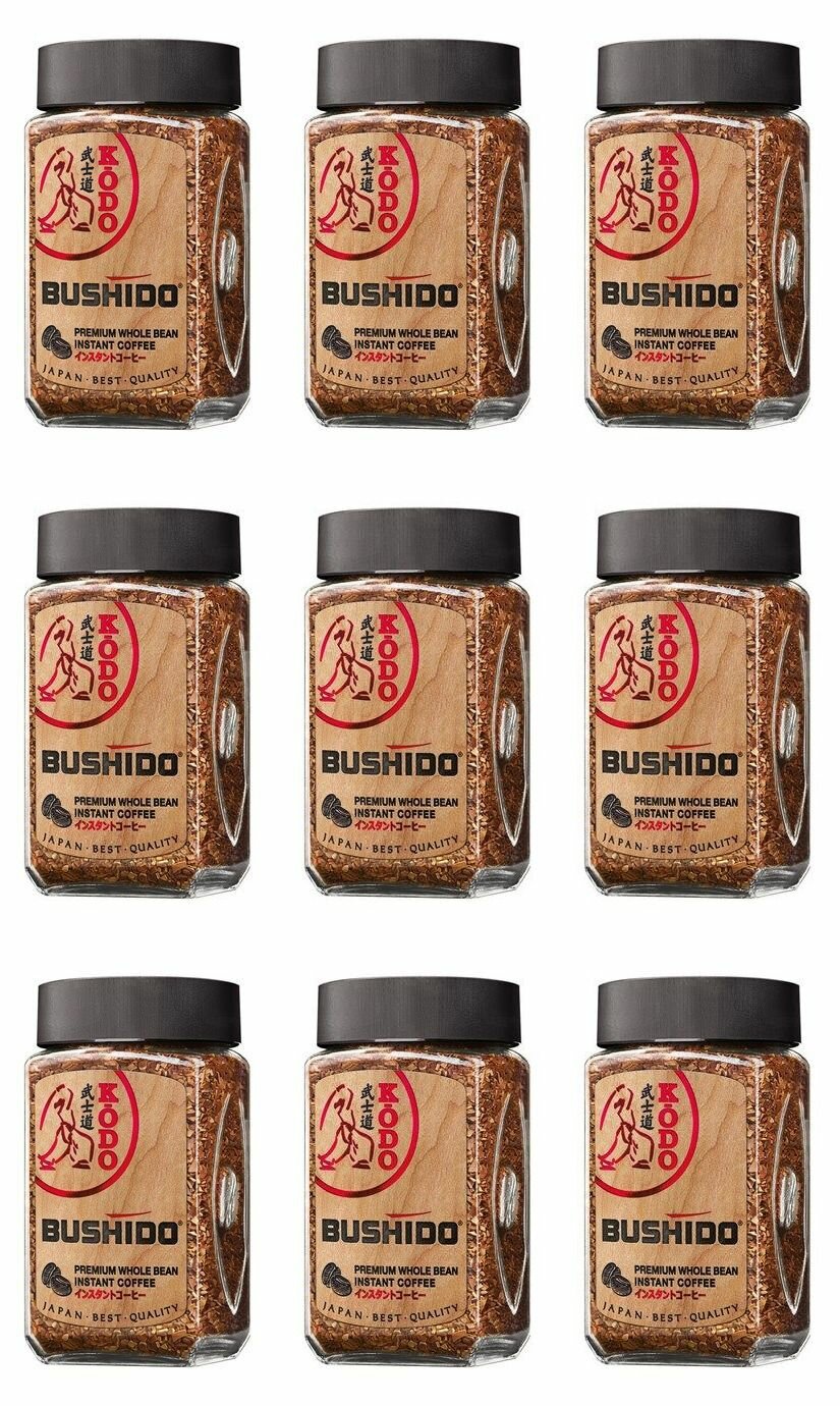 BUSHIDO Кофе растворимый Kodo, 95 г, 9 уп