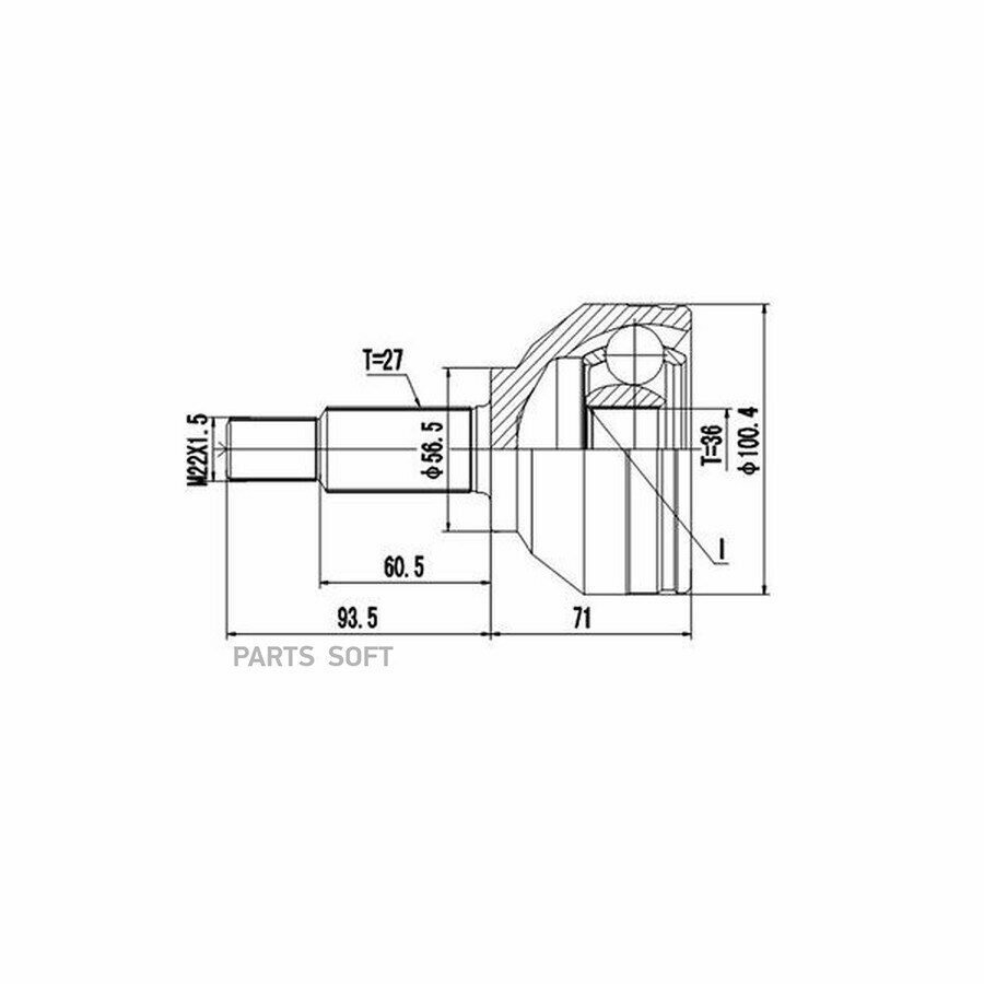 Комплект шруса от официального дистрибьютора, DYNAMATRIX-KOREA, артикул DCV860005