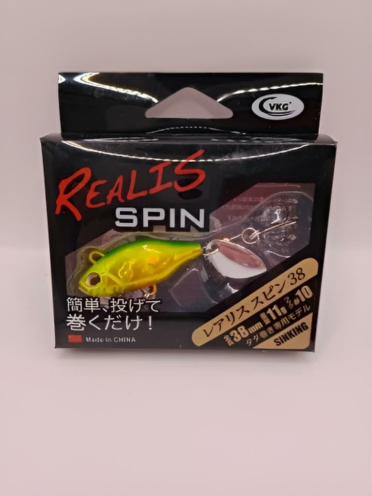 Тейл-спиннер VKG Realis Spin, 38 мм 11 г, тонущая приманка для хищника