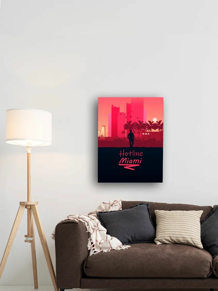 Постеры на стену Hotline Miami , плакат 1шт, А4 размер. — фото 1