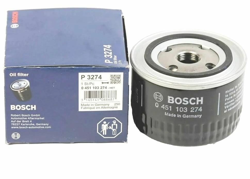 Фильтр масляный BOSCH 451103274 VW LT 2.3, 2.5 96-00, Mercedes Sprinter 95-00