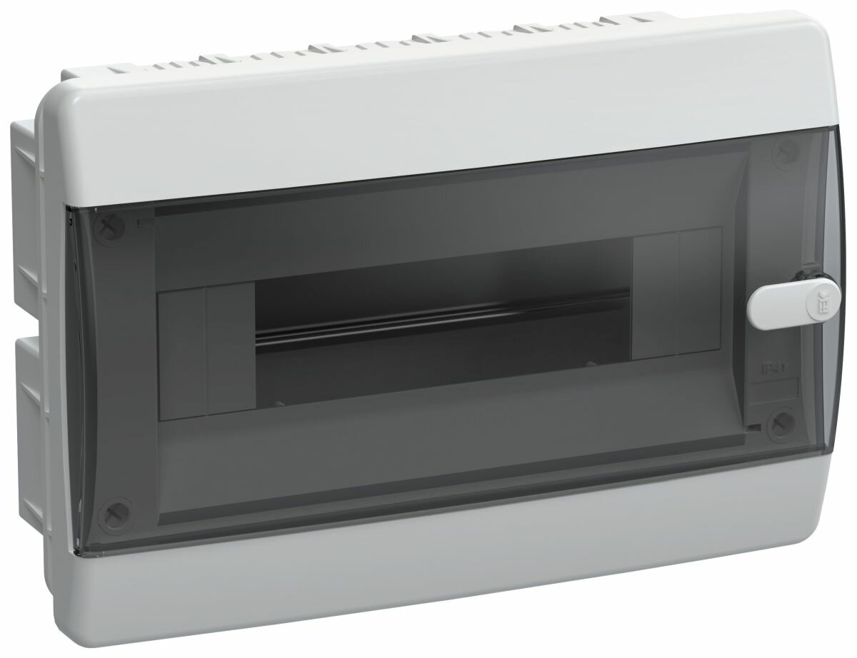 UNION Compact Корпус пластиковый ЩРВ-П-12 IP41 черная прозрачная дверь IEK
