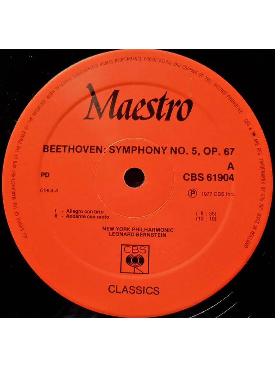 Leonard Bernstein - Beethoven Symphonies No.5 — фото 1