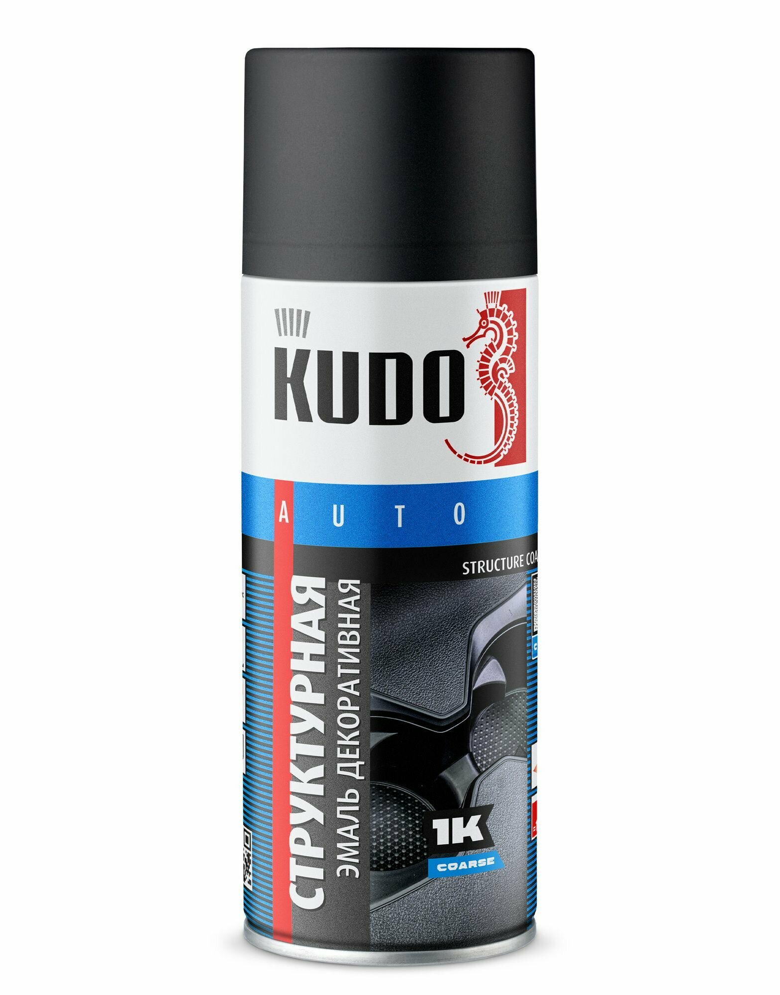 Эмаль структурная декоративная крупная для пластика 520 мл KUDO KU6207