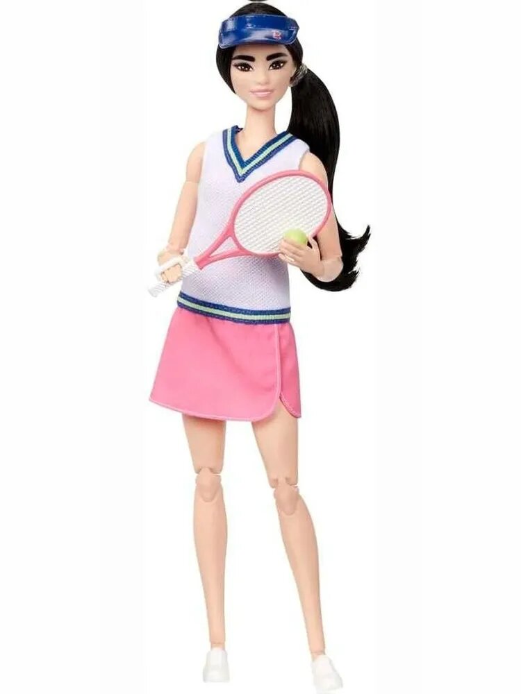 Barbie HKT73 Игровой Набор Барби Теннисистка Кукла с Ракеткой, Мячом и Аксессуарами