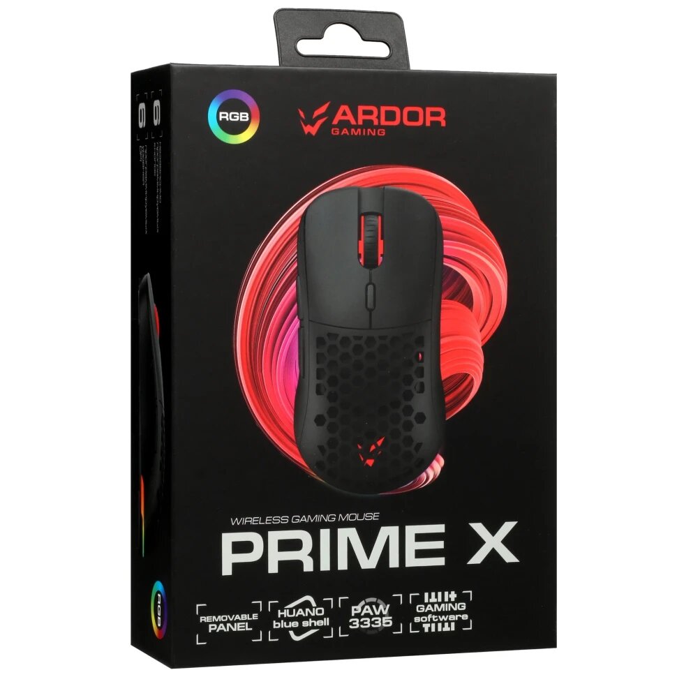 Мышь беспроводная/проводная ARDOR GAMING Prime X [ARDW-PR3335-BK] черный