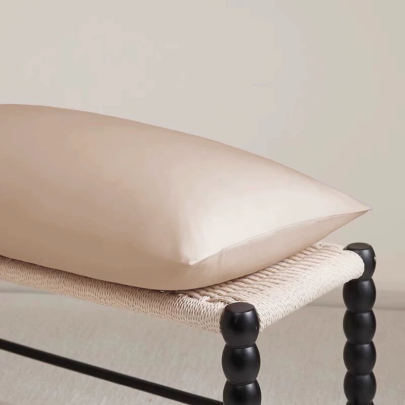 Наволочка Mingdu, 100% хлопок, 60S Pro, однотонная, всесезонная, 48x74 см, в индивидуальной упаковке 48cmX74cm_Серый,