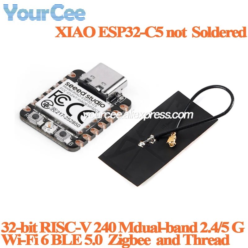Модуль платы разработки Seeed Studio XIAO ESP32C5 1pc, ESP32C5 not soldered