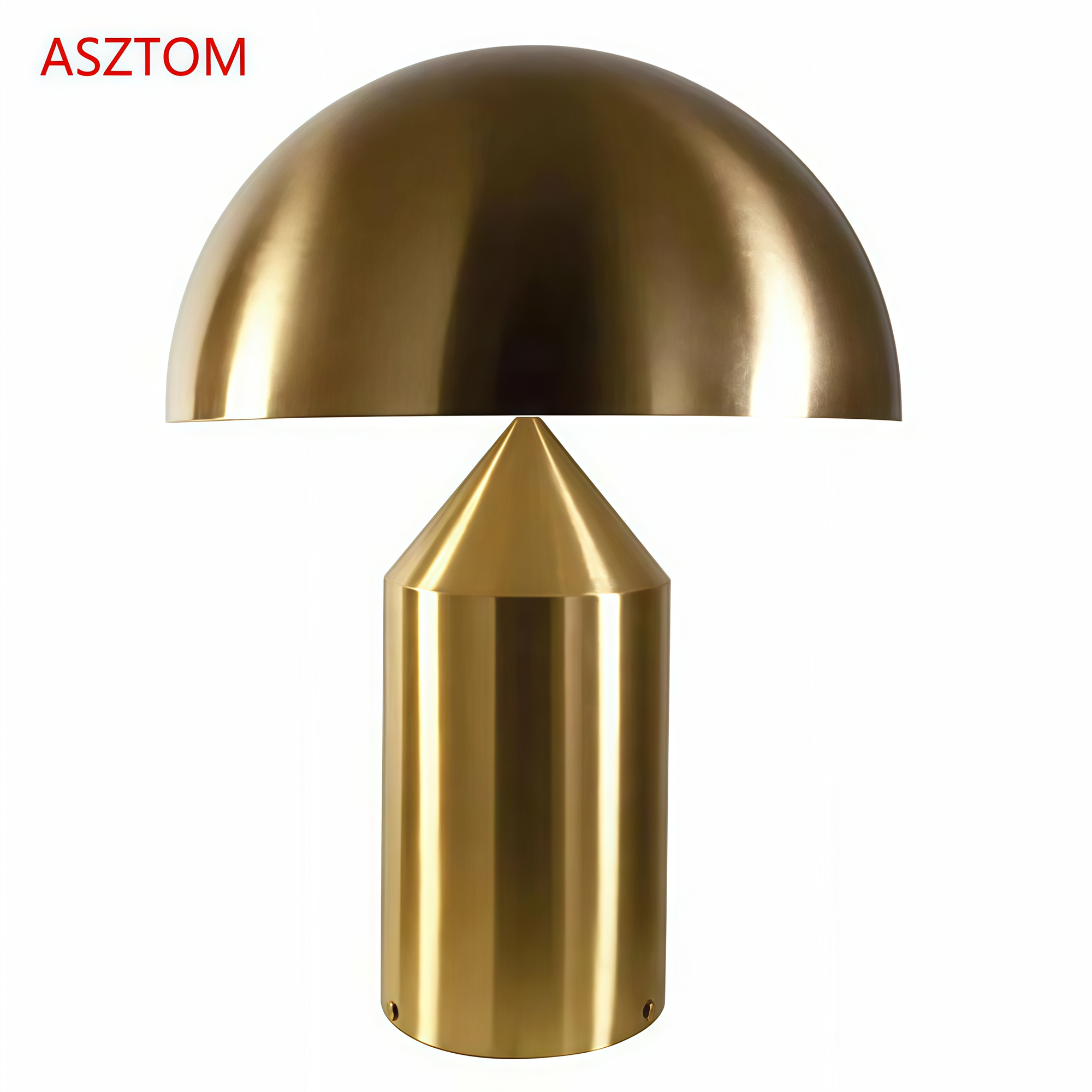 Настольная лампа ASZTOM гриб белая/черная/золотая, EU plug, Dia25cm, Gold