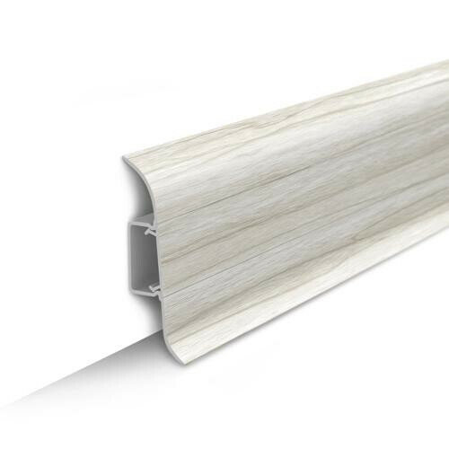 Пластиковый плинтус Идеал Classic 3D 70 мм Клён белый 267