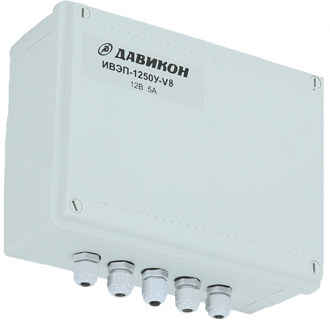 Блок питания 12В 5А стабилизированный, герметичный, 8 распред. выхода по 0,65А ИВЭП-1250У-V8