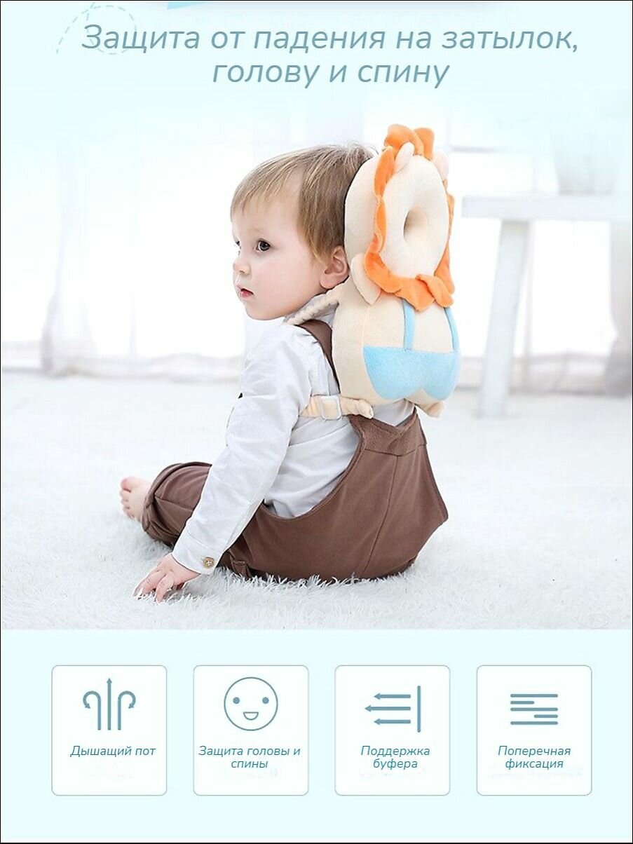 Защита для головы малыша MOOZ Mom&Baby рюкзачок для малышей, подушка для защиты головы и спины ребенка