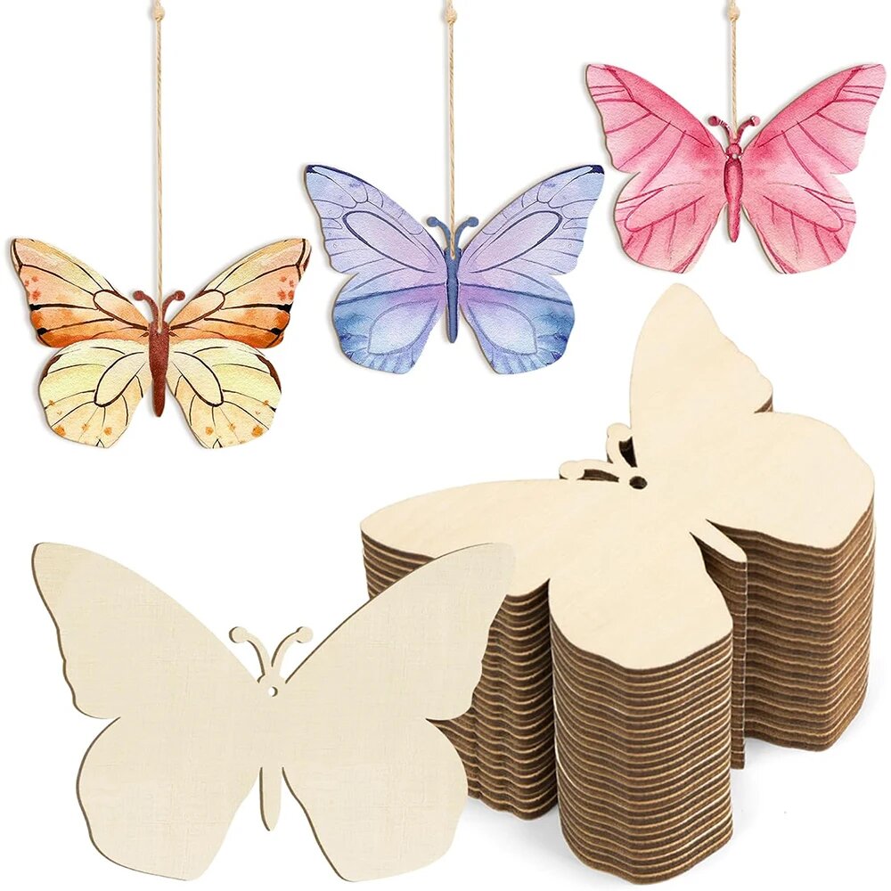 Деревянные бабочки для поделок, Цвет: Butterfly