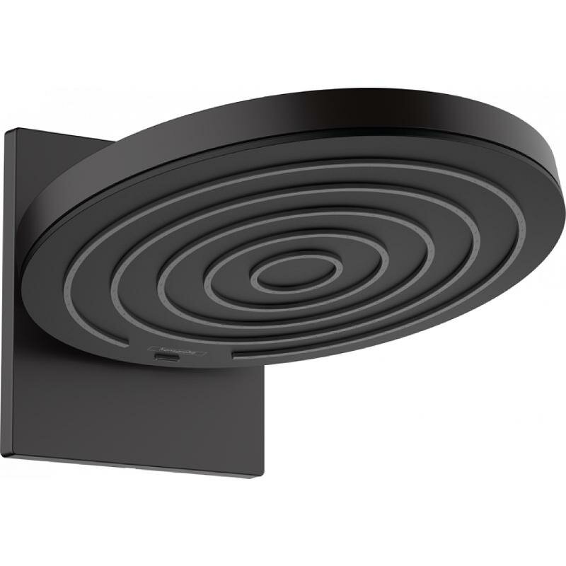 Верхний душ Hansgrohe Pulsify S 24150670 260х273 мм, черный матовый, настенный