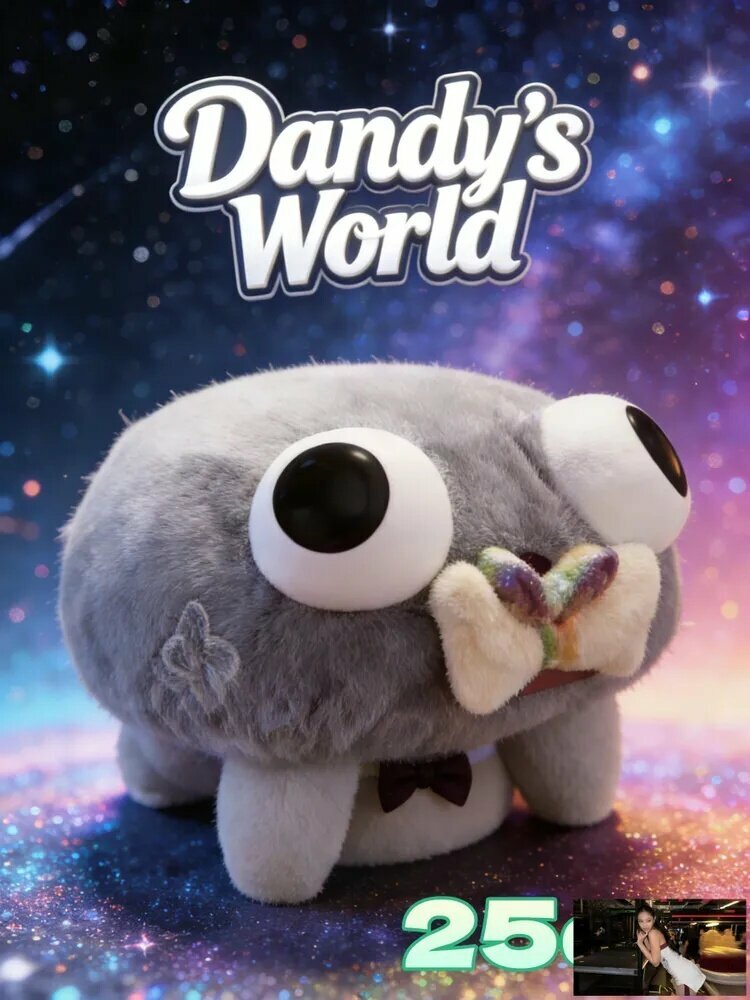 Dandy's World Pebble Мягкая игрушка Roblox Мир Денди Съёмная Бант
