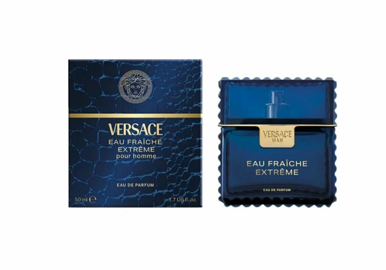 Парфюмерная вода Versace Man Eau Fraiche Extreme 50 мл, древесные фужерные