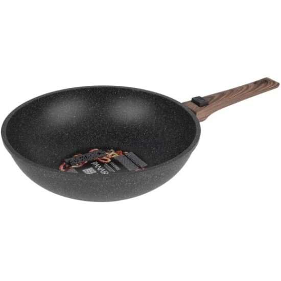 Сковорода-ВОК Panairo Induction, индукция 28 см со съемной ручкой (PAN. BK-WOK-28-S. wd-I)