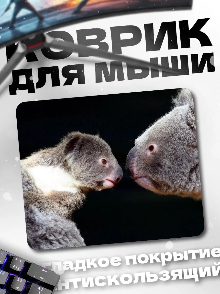 Коврик для мыши Две коалы близко