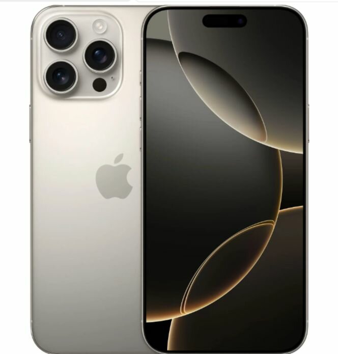 Смартфон Apple iPhone 16 Pro Max, 8/256 GB, eSIM+eSIM, Titanium Natural
