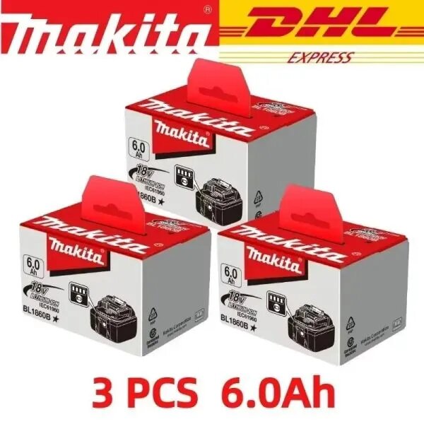 Makita BL1860 BL1850B BL1850 BL1840 BL1830 Зарядное устройство для аккумуляторов для винтовых отвертов 18 В Замена аккумуляторов для электроинструментов.