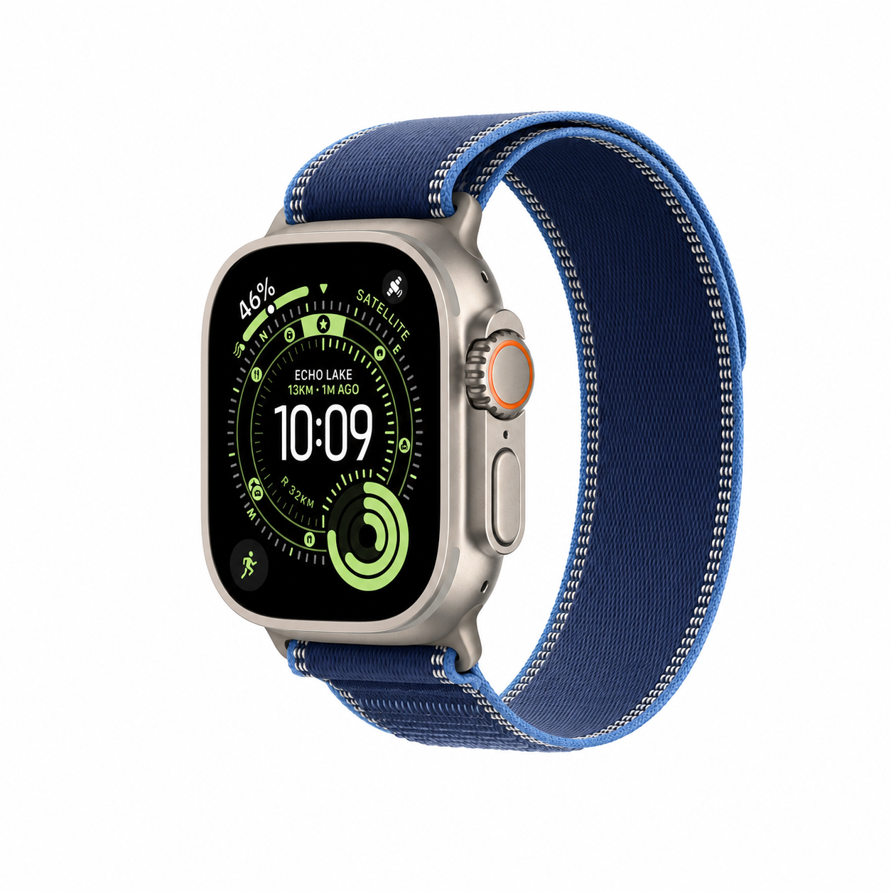 Умные часы Apple Watch Ultra 3, 49мм, Natural Ti (Титан) Bl/Brt Bl Ti (Синий) M/L (MEWU4)