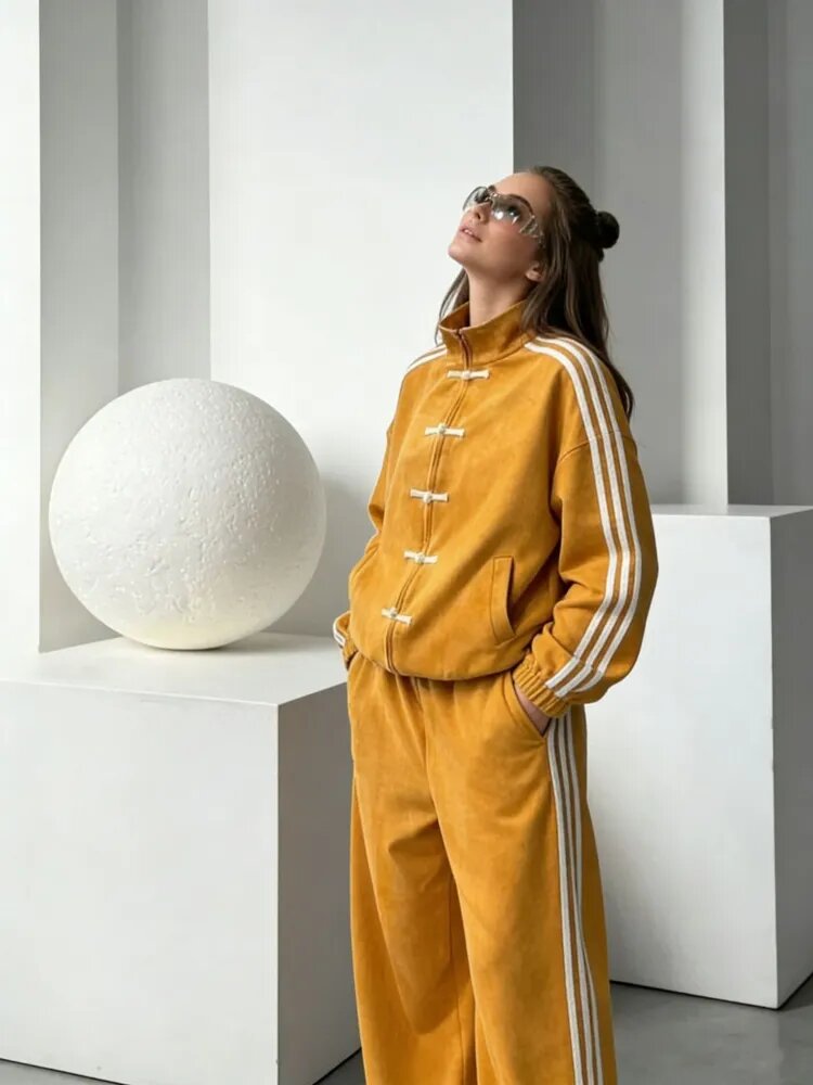 Комплект одежды , размер 44, yellow — фото 1