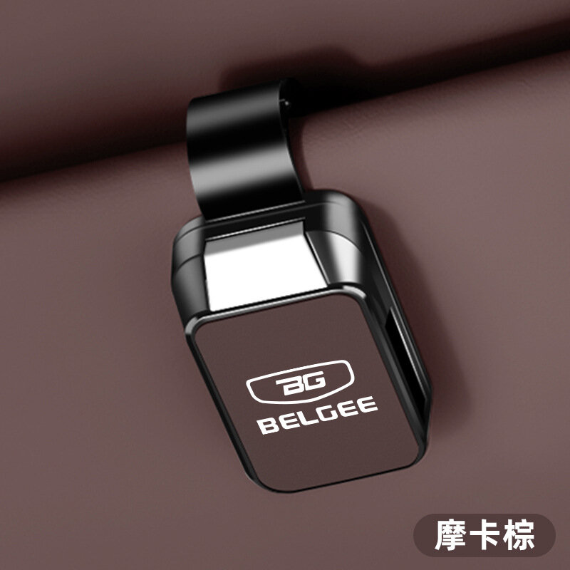 Автомобильная подставка для очков с кожаной отделкой для моделей Geely BG - Мокко коричневый